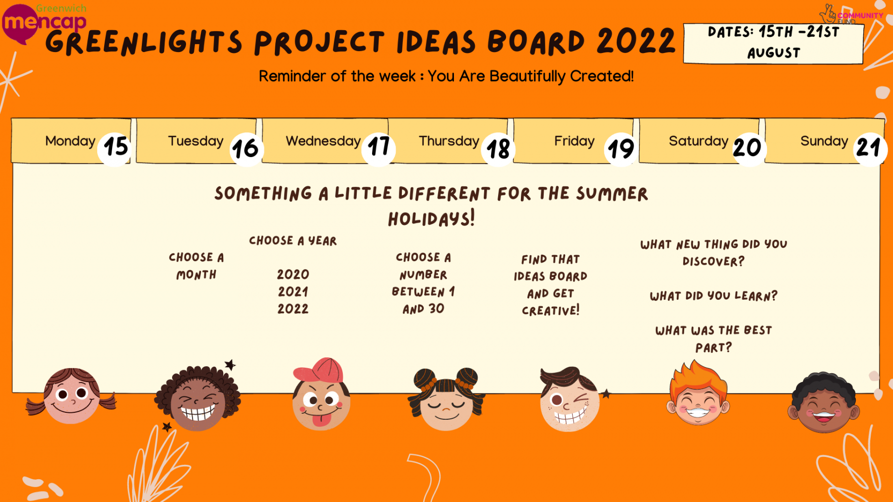 Challenge Boards – Greenwich Mencap