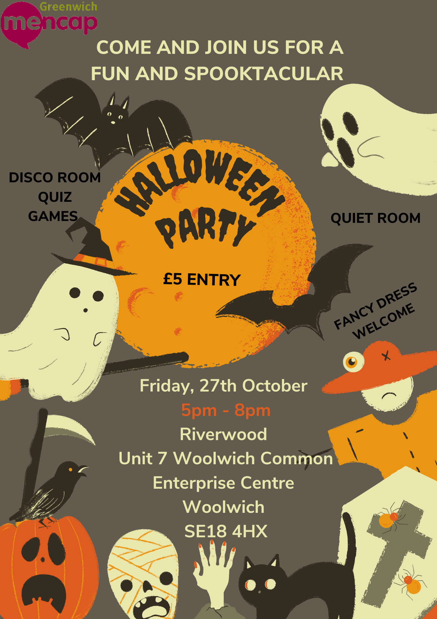 Halloween Party at Riverwood 27th October 2023 – Greenwich Mencap