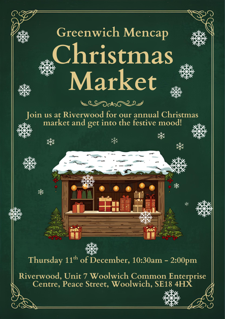 Christmas Market Poster 2025 – Greenwich Mencap